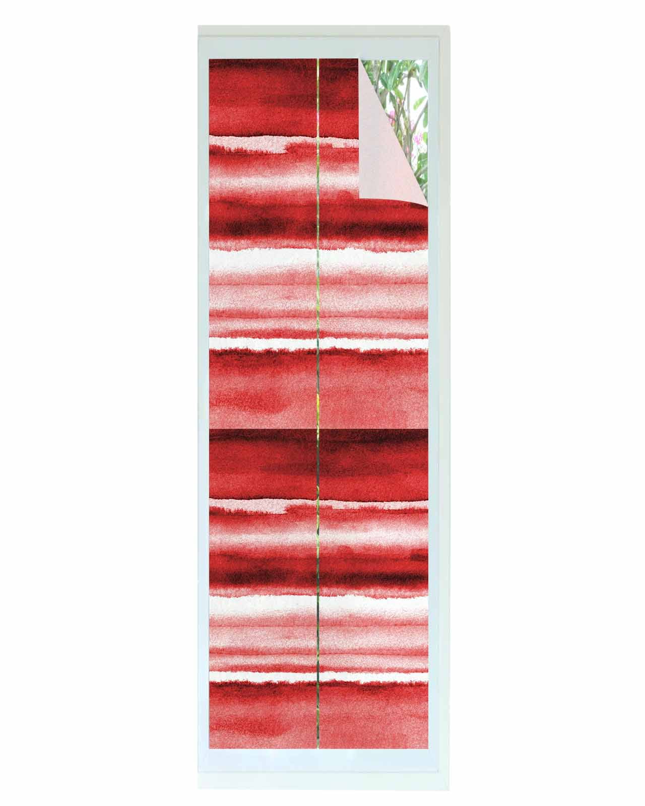 Red Ombre Window Privacy Film Stained Glass Window Film Decorative ...