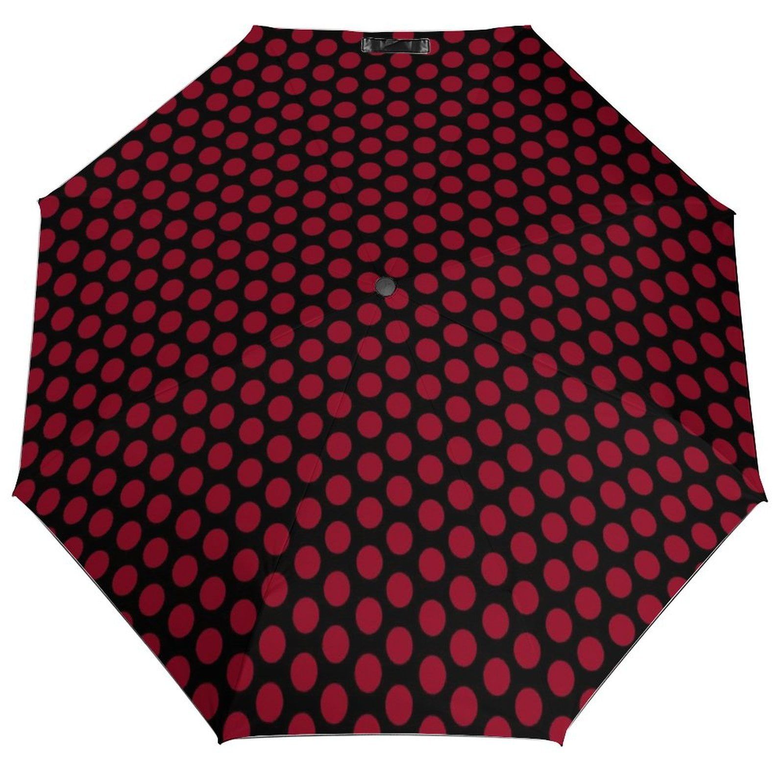 Red On Black Polka Dots Rain Umbrella Sun Protection Sun Umbrella ...