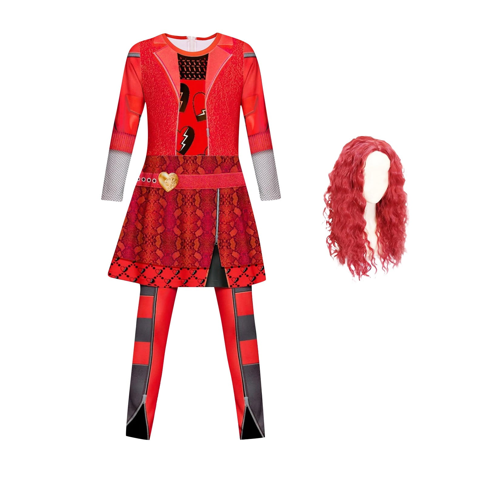 Red One-piece Tights Halloween Costume Stage Performance Clothes ...