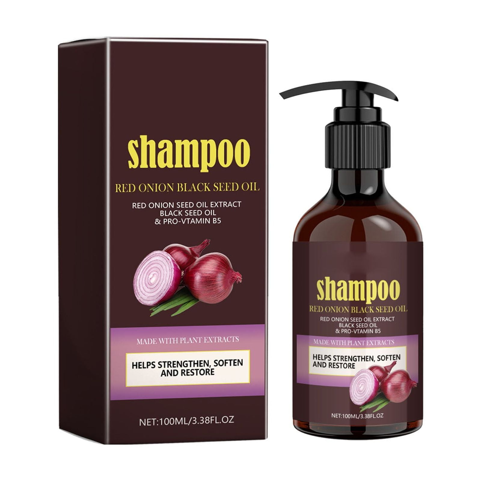 Red Onion Black Seed Oil Shampoo Deeply Nourishing And Moisturizing Hair Care Smoothens And Dry ...