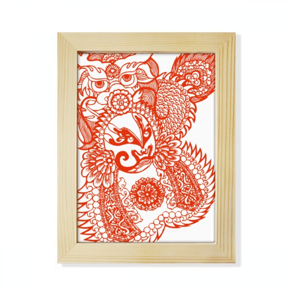 Red Opera Head Paper-cut Pattern Desktop Adorn Photo Frame Display Art ...