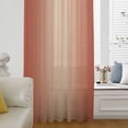 Red Orange Ombre Sheer Curtains 45 Inch Length, Light Filtering Voile ...