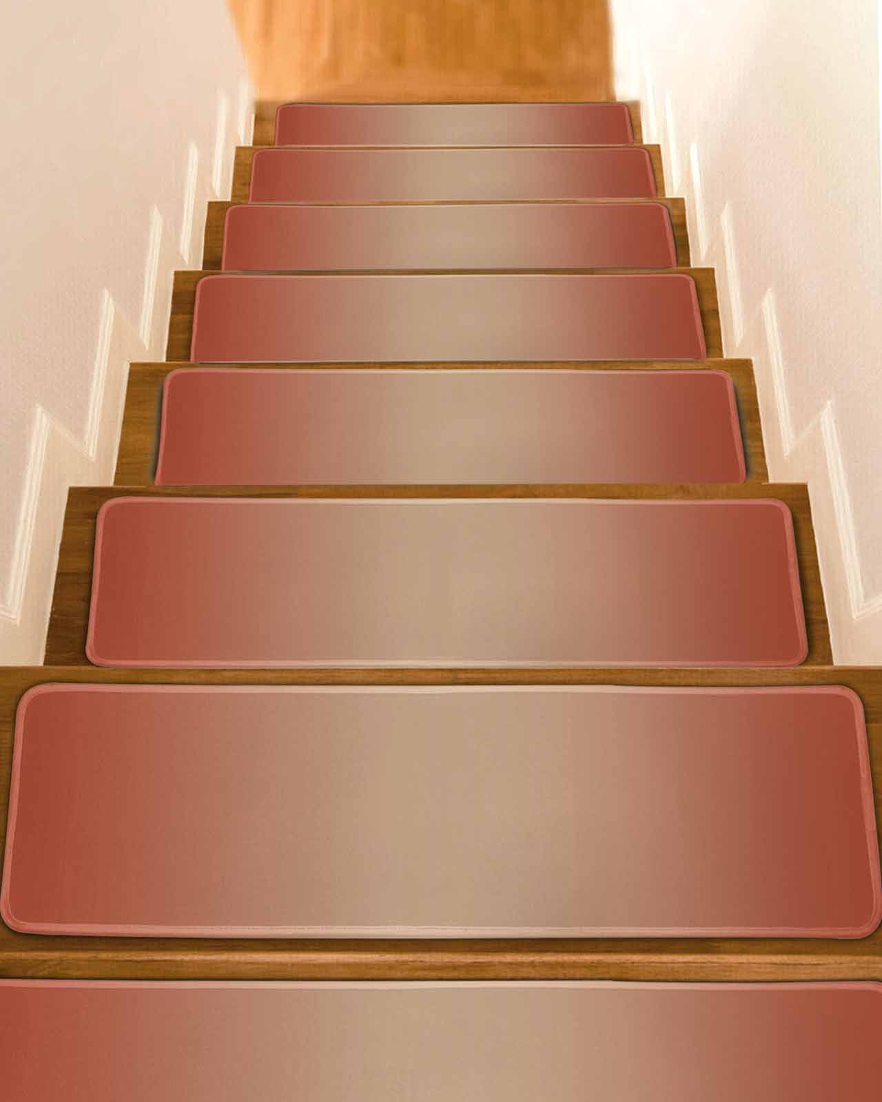 Red Orange Ombre Stair Treads for Wooden Steps Indoor Runner Rug Carpet ...