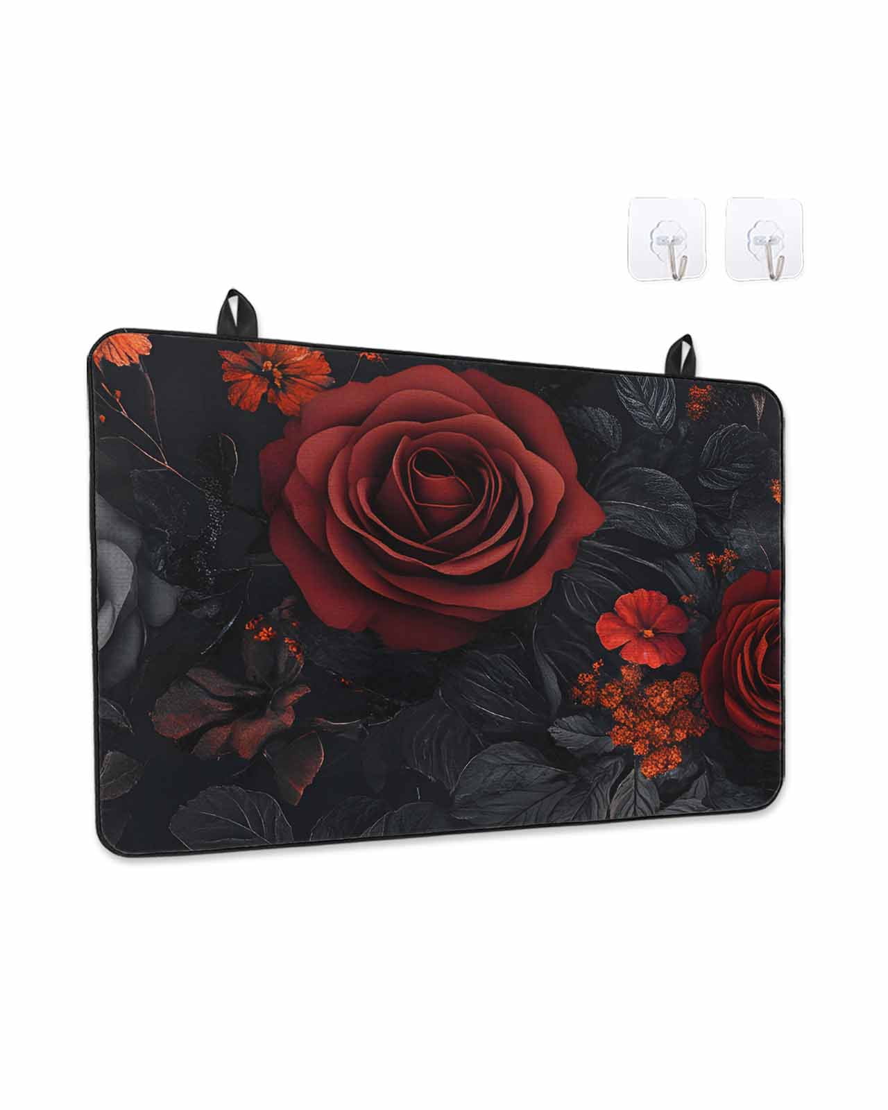Red Orange Roses Stove Top Covers for Electric Stove, Kitchen Glass ...