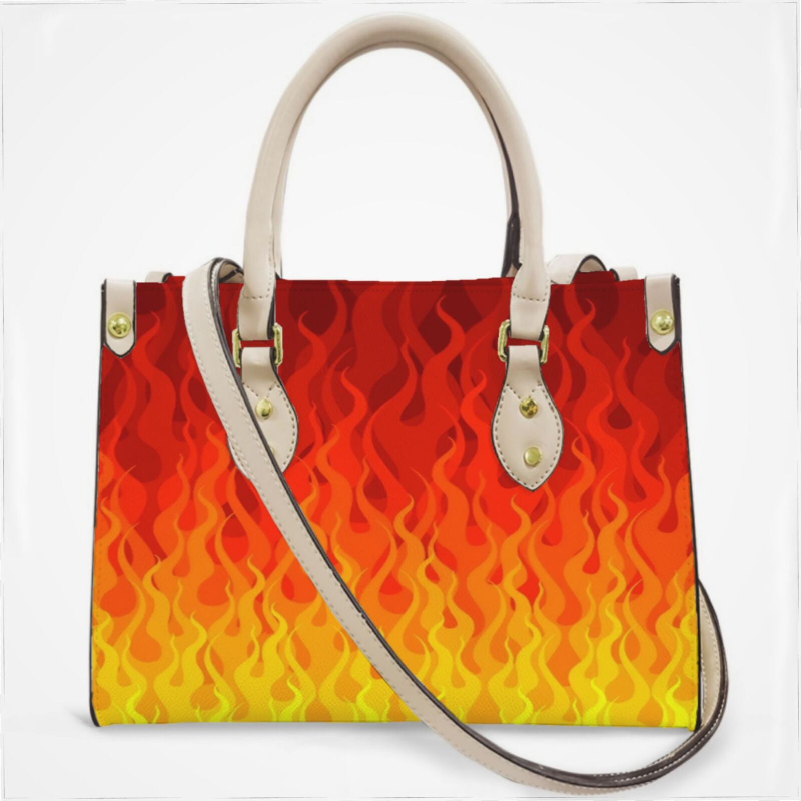Red Orange Yellow Burning Flames And Fire Cross Body Bags For Women ...