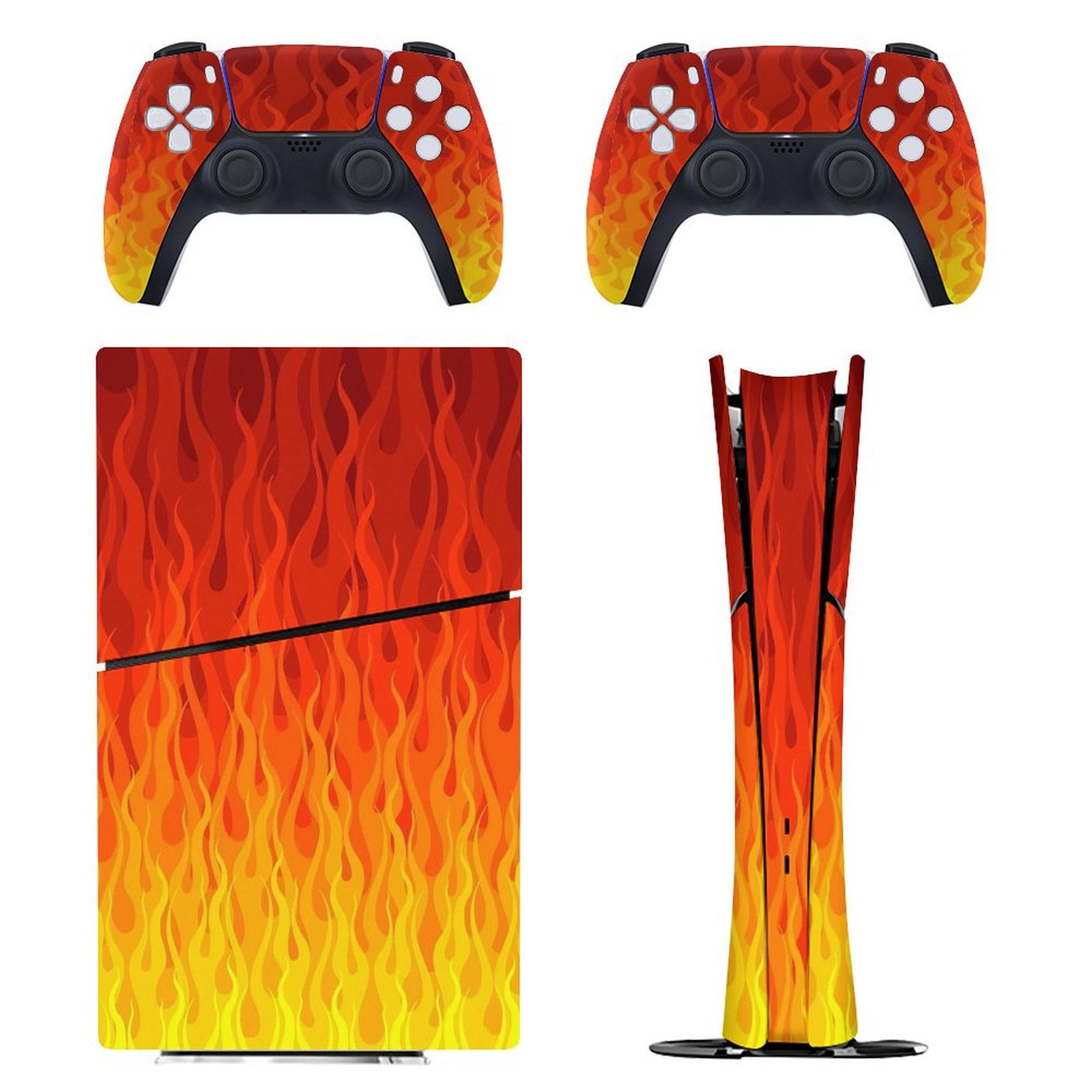 Red Orange Yellow Burning Flames And Fire PS5/PS5 Pro/PS5 Slim Digital ...