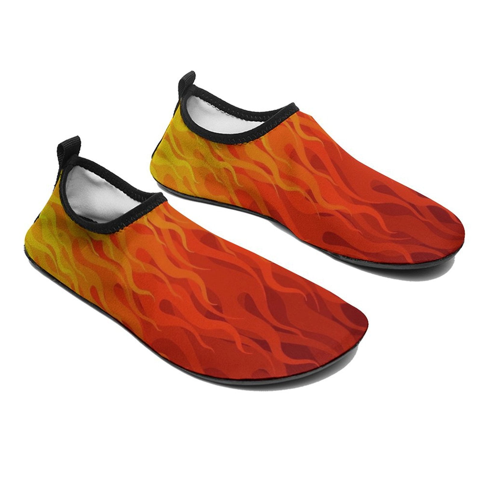 Red Orange Yellow Burning Flames And Fire Water Shoes Beach Slip-on ...