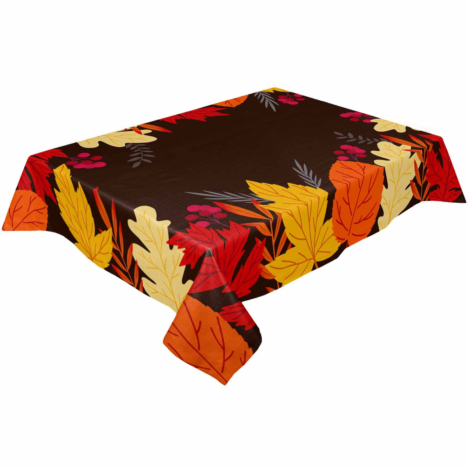 Red Orange Yellow Maple Leaves Rectangle Tablecloths 60x120,Fall ...