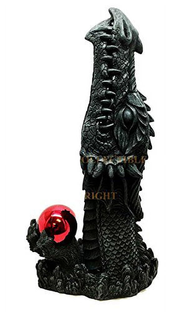 Red Orb Grendel Dragon Head Emerging From Ground Cone Incense Burner ...