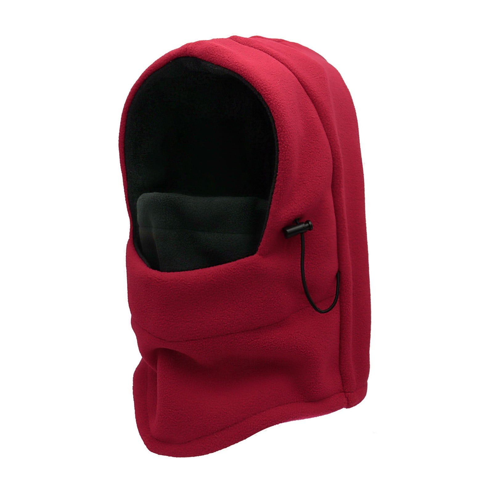 Red Outdoor Face Mask Fleece Hat Windproof Thick For Skiing Riding ...