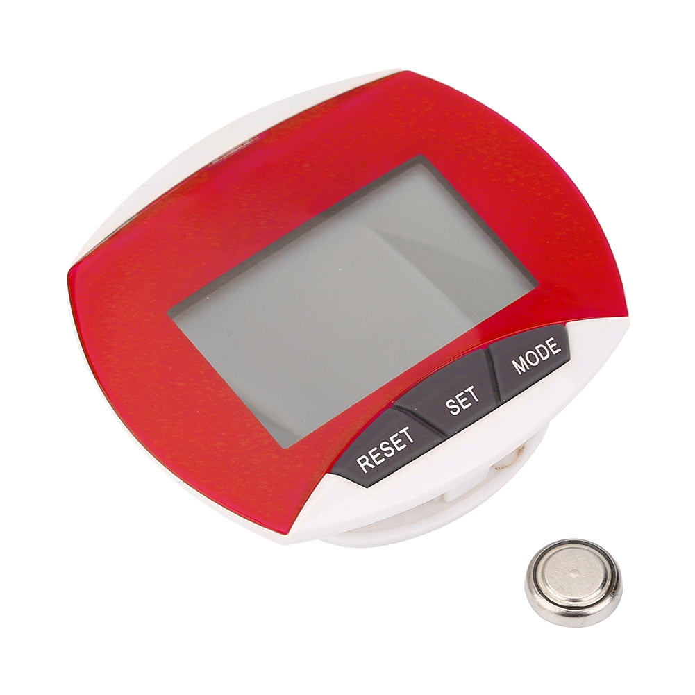 Red Outdoor Pedometer for Running Steps, Walking Distance, and Calorie ...