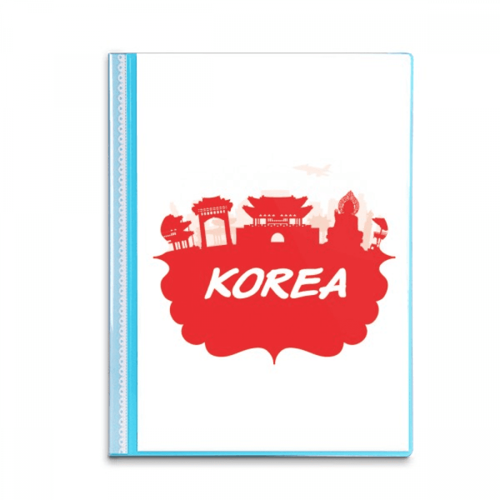 Red Outline Landmark Korea Book Sheet Protectors Portfolio Binder ...