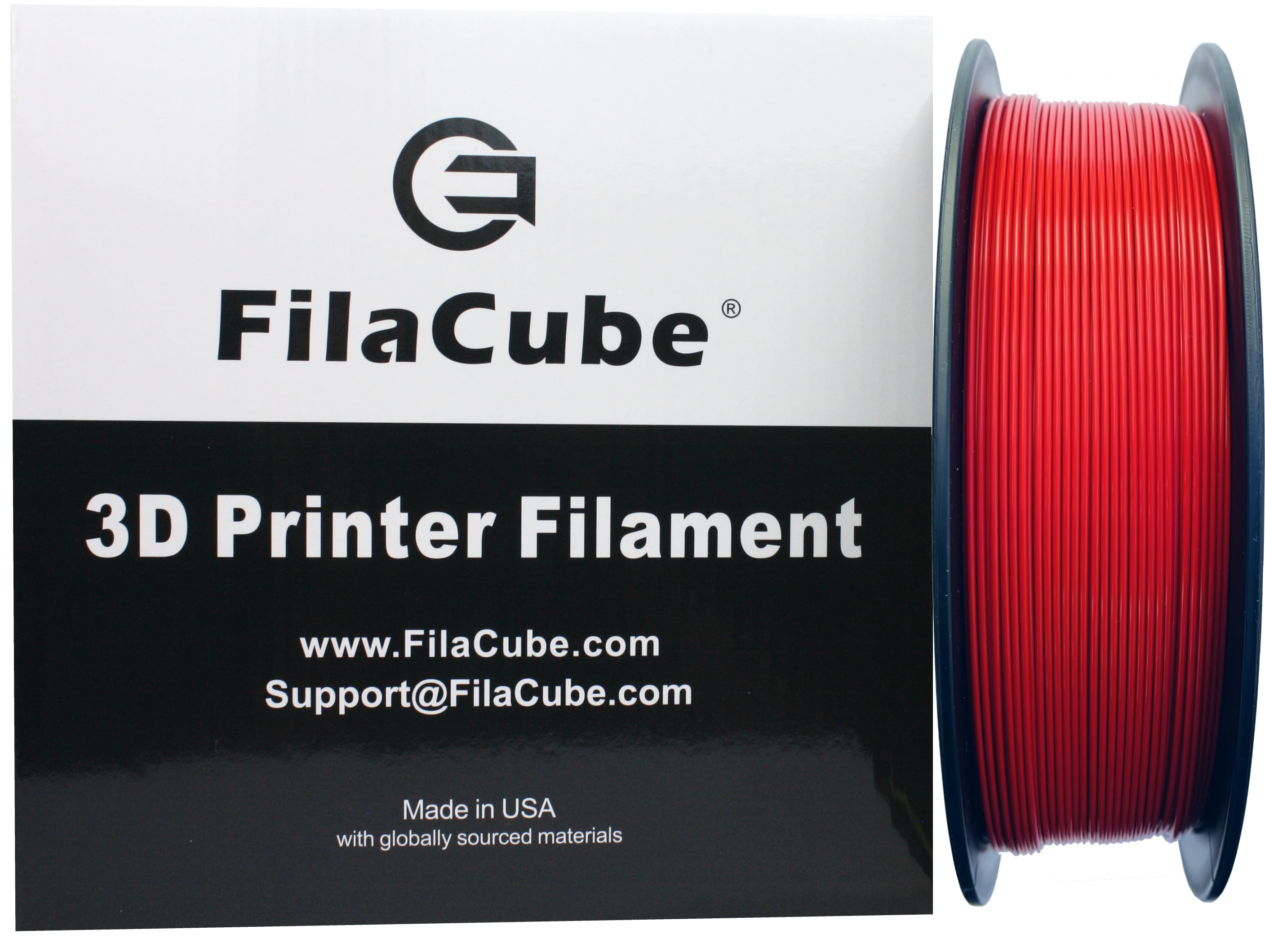 Red PLA 3D Printer 1.75mm Filament - FilaCube 1.75 mm 1kg PLA 2 3D ...