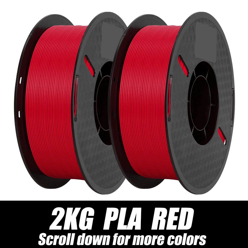 Red PLA Filament 1.75mm for 3D Printers - 1KG Spool (2.2lbs) - Precise ...
