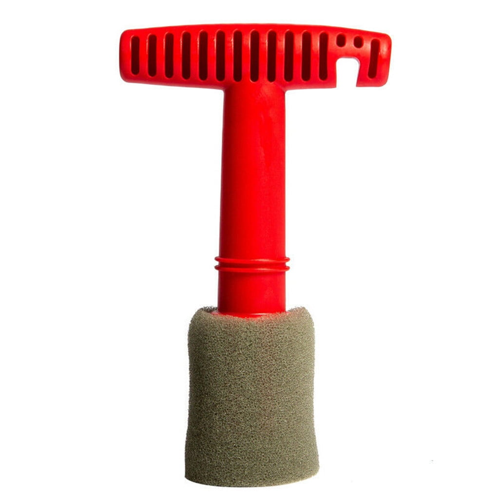 Red PP Handle Lug Nut Wheel Cleaning Brush with Removable Sponge ...