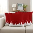 Red Painting Pillow Covers Set of 4, Abstract Art Red Painting 16x16 ...