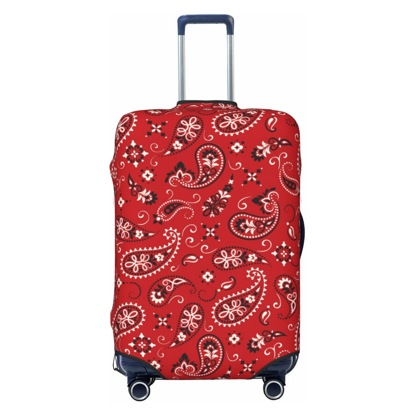 Red Paisley Floral Luggage Cover, Suitcase Cover for Luggage Fits 18-32 ...