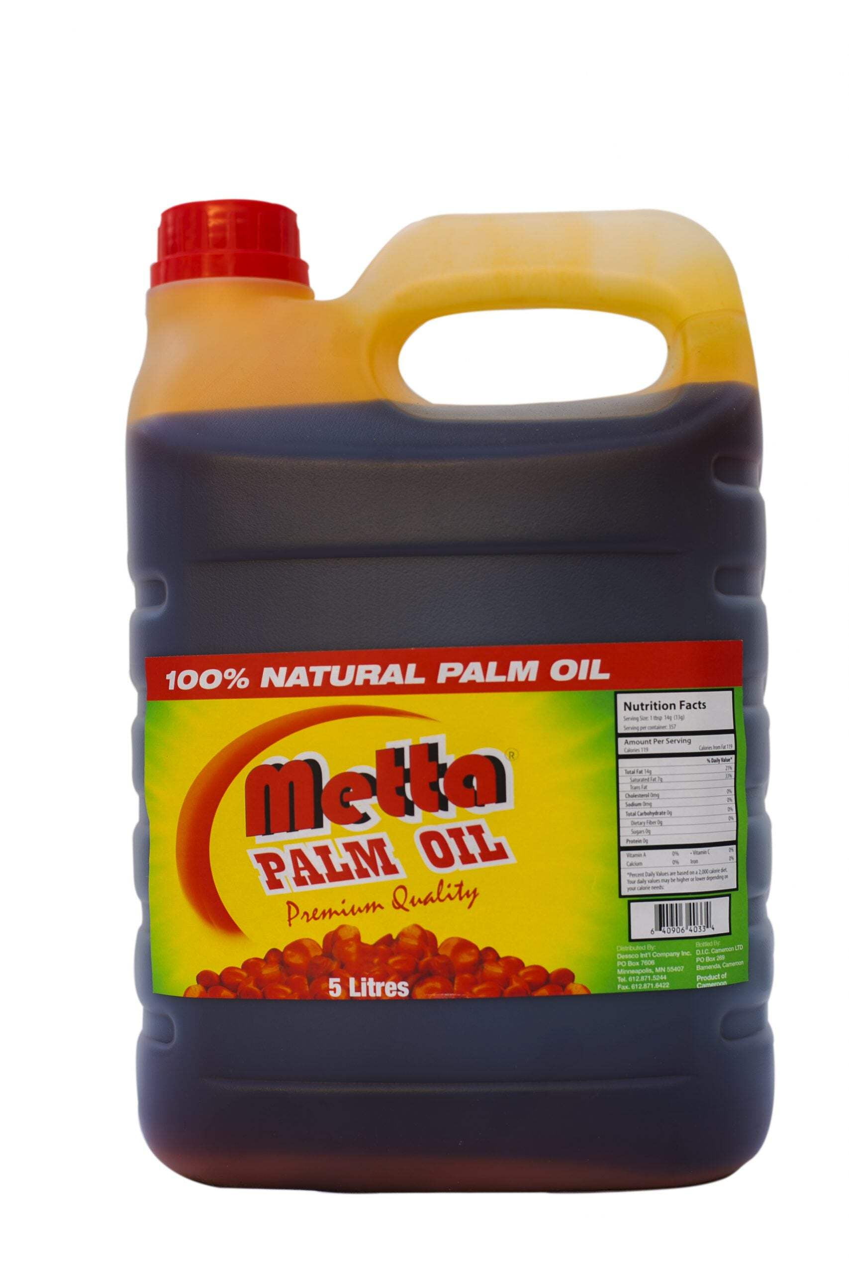METTA Organic Red Palm Oil for Cooking - 5 Litres - Walmart.com