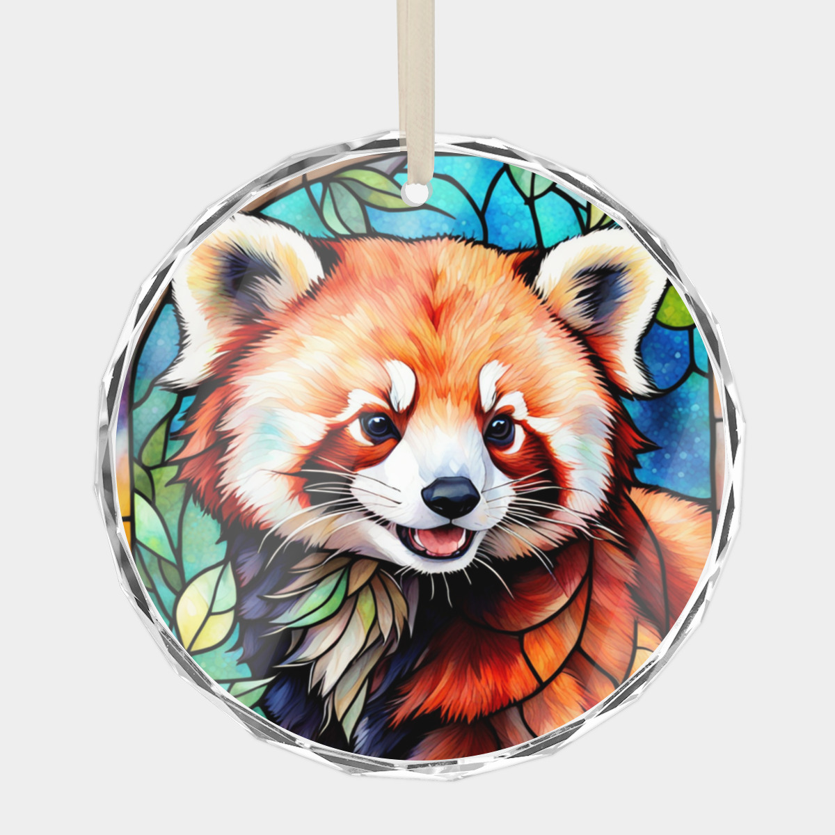 Red Panda Bear Watercolor Jungle Safari Animal Pandas Design Stained ...