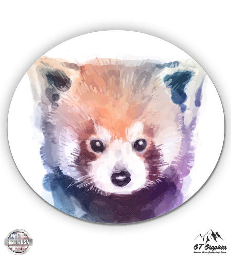 Red Panda Cute - 3" Vinyl Sticker - For Car Laptop I-Pad Phone Helmet ...
