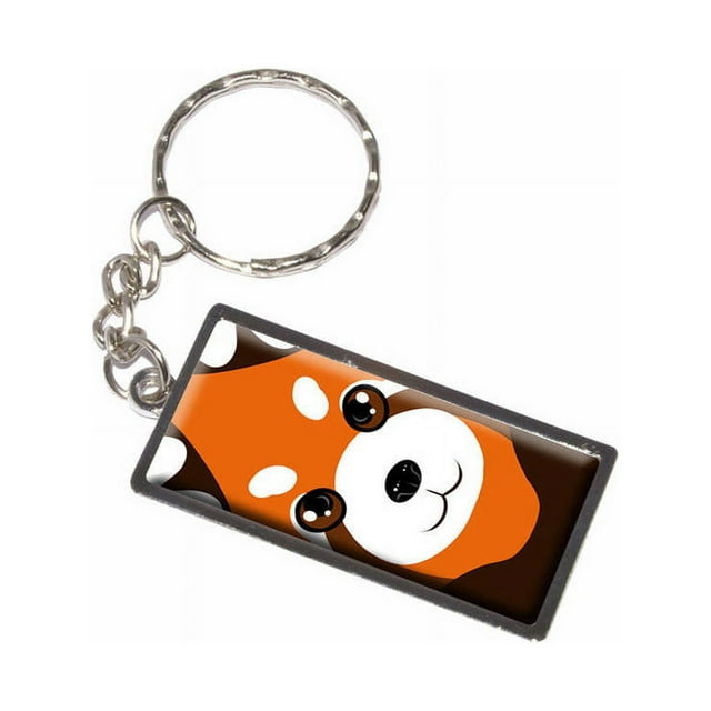 Red Panda Cute Full Face Keychain Key Chain Ring - Walmart.com