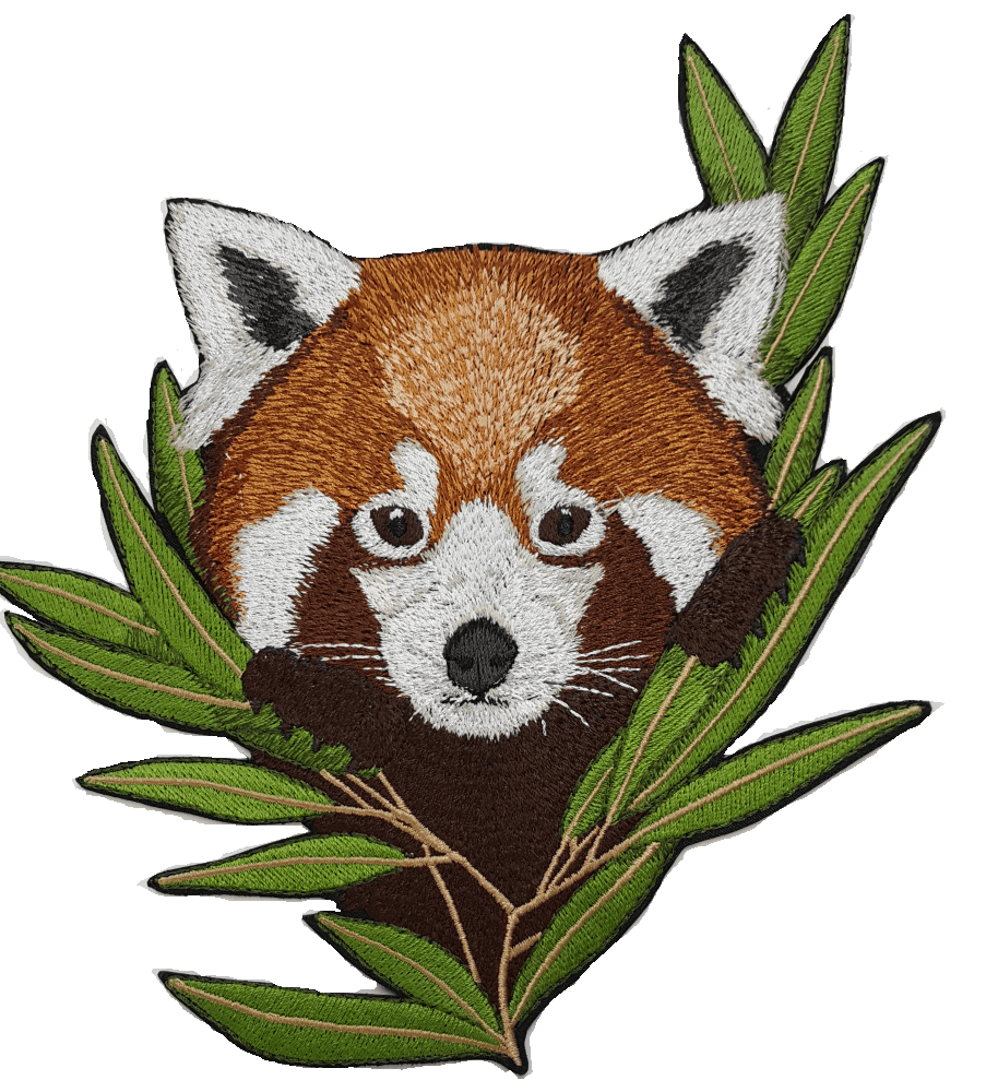 Red Panda Embroidered Patch 3.8" x 4.1" - Walmart.com