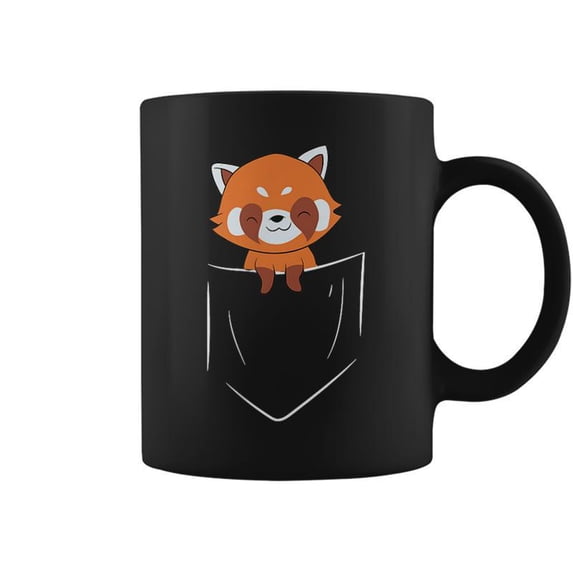 Red Panda In Pocket Cute Animal In Pocket Coffee Mug - Walmart.com