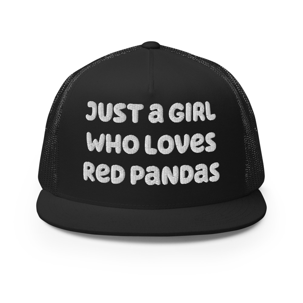 Red Panda Lover Embroidered Trucker Cap, Just a Girl Who Loves Red ...