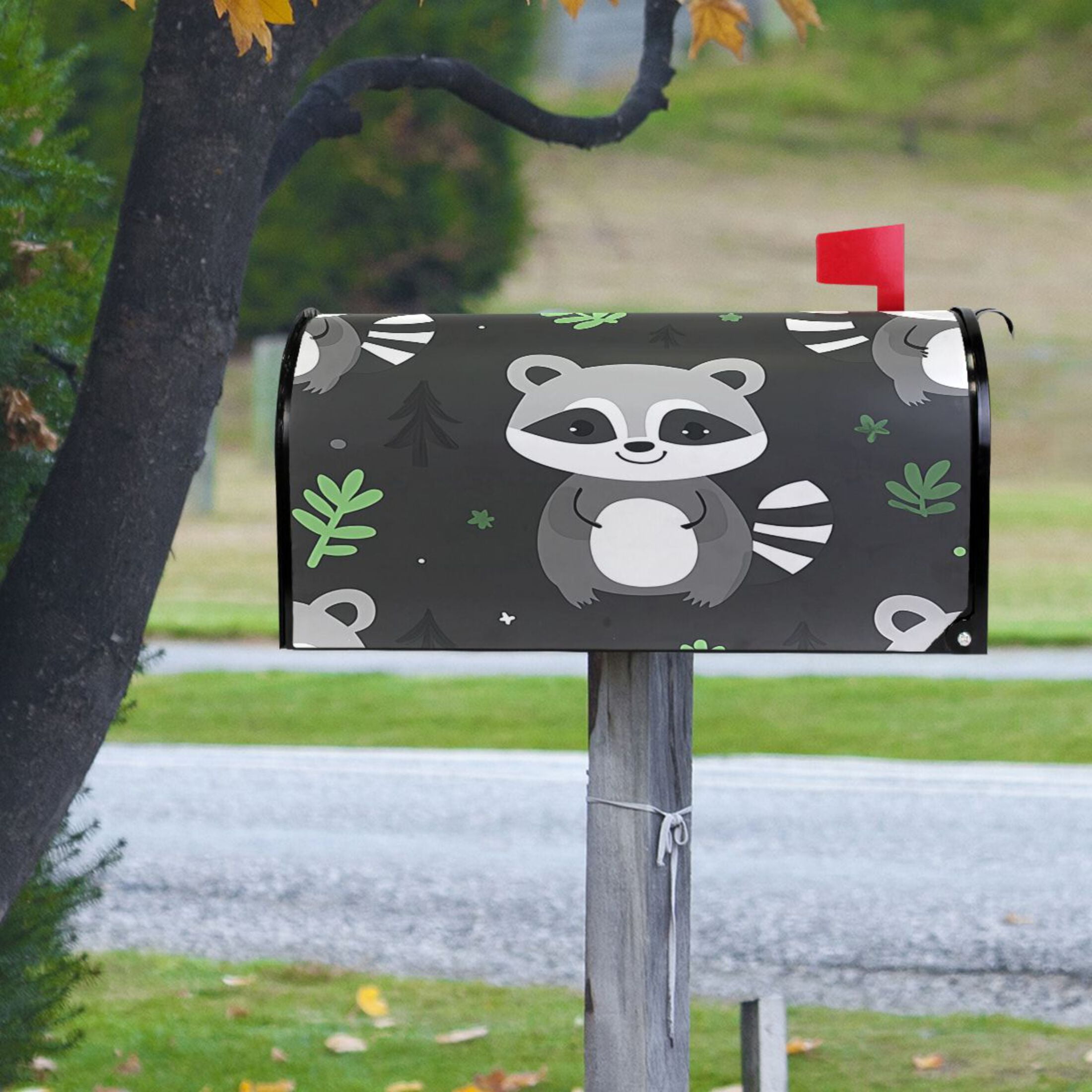 Red Panda Magnetic PVC Mailbox Cover, 20.7" x 18" Standard, Waterproof ...