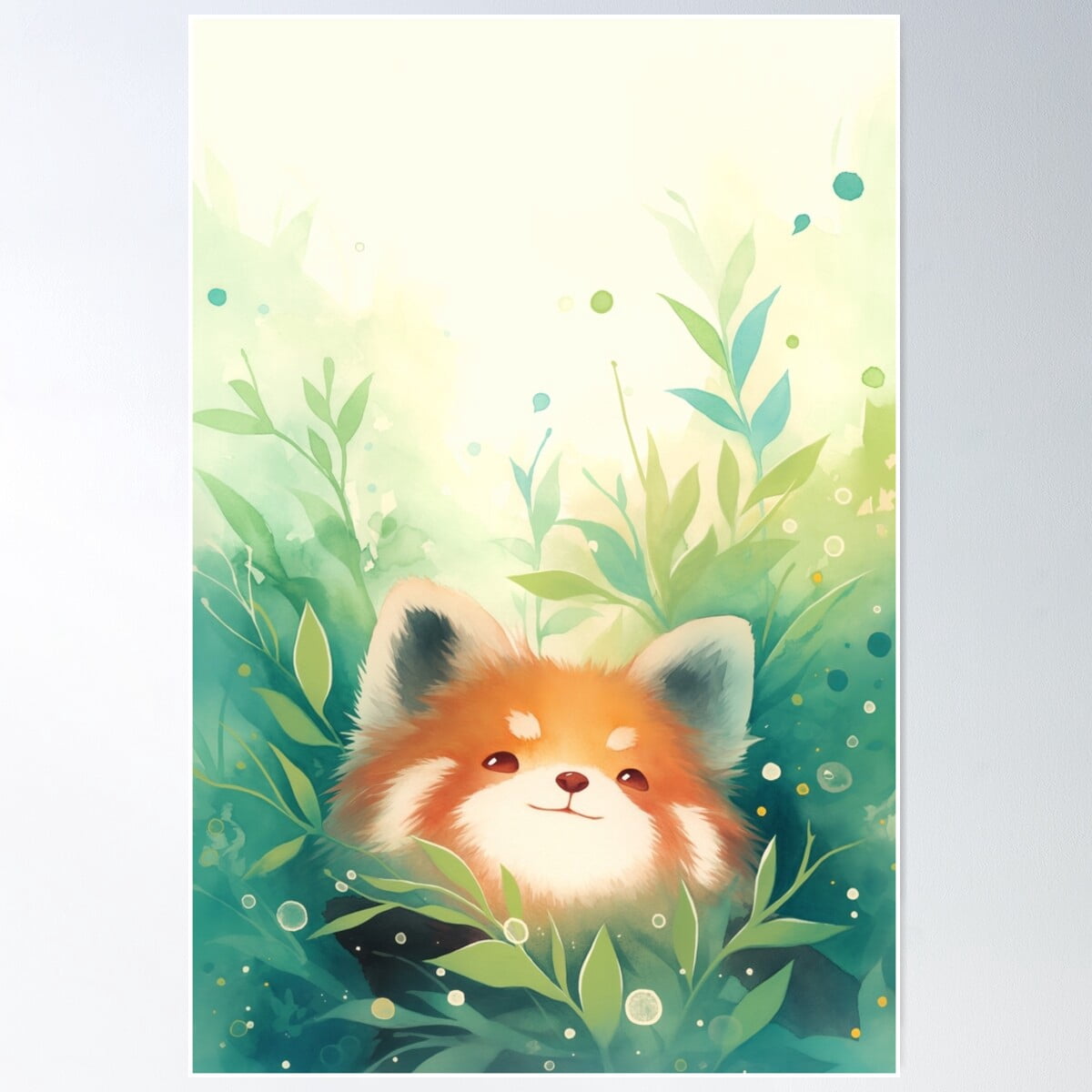 Red Panda Secret World Poster Wall Art, Modern Wall Decor For Living ...