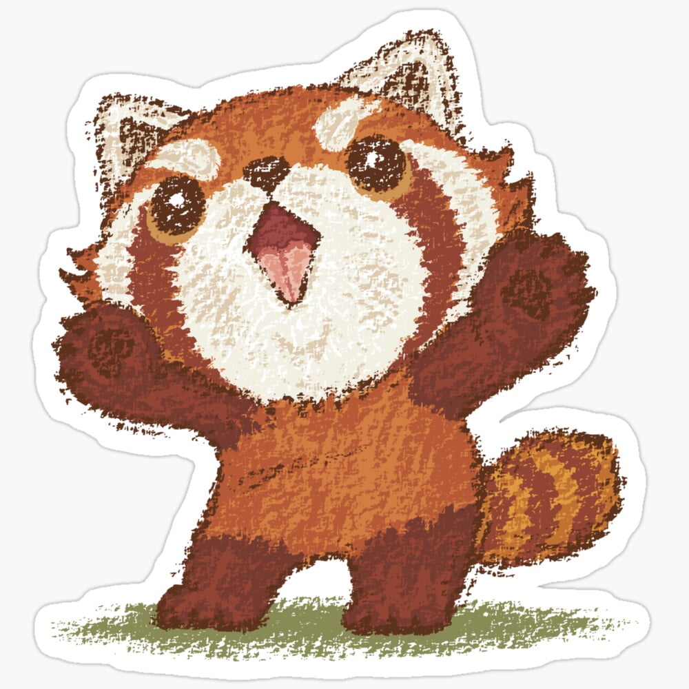 Red Panda Standing Sticker Phone Decal Water Bottle Stickers Car Decals ...