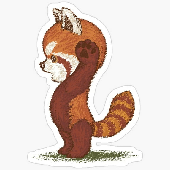 Red Panda Surprised Sticker Phone Decal Water Bottle Stickers Car ...