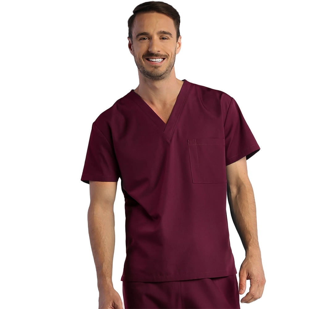 Red Panda Unisex V-Neck Solid Scrub Top - Walmart.com