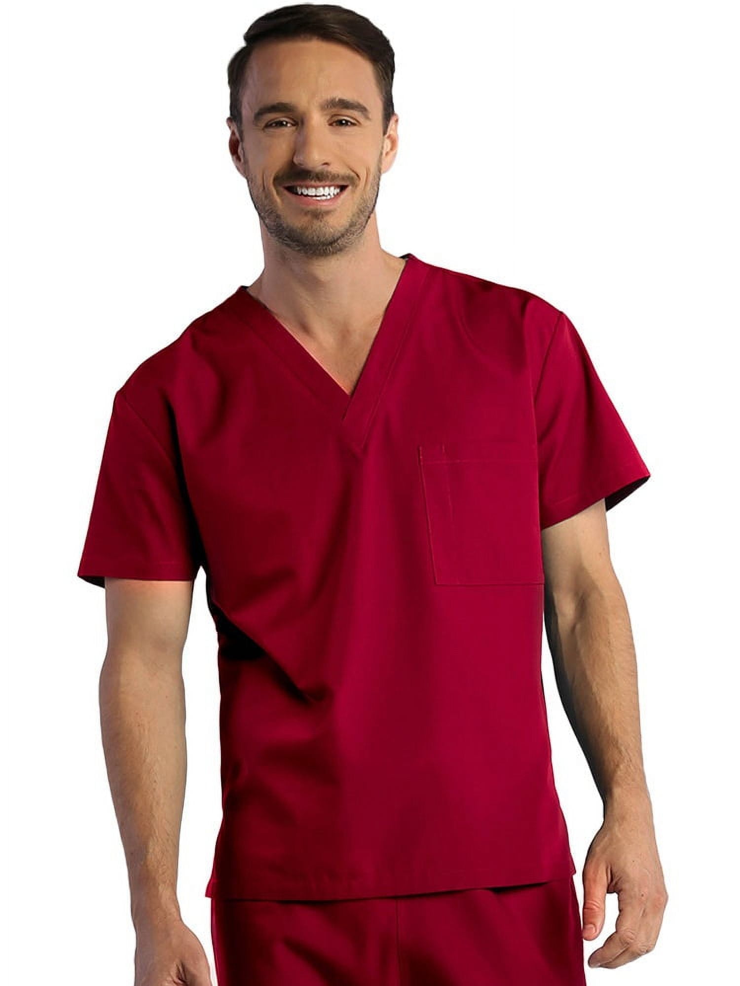 Red Panda Unisex V-Neck Solid Scrub Top - Walmart.com
