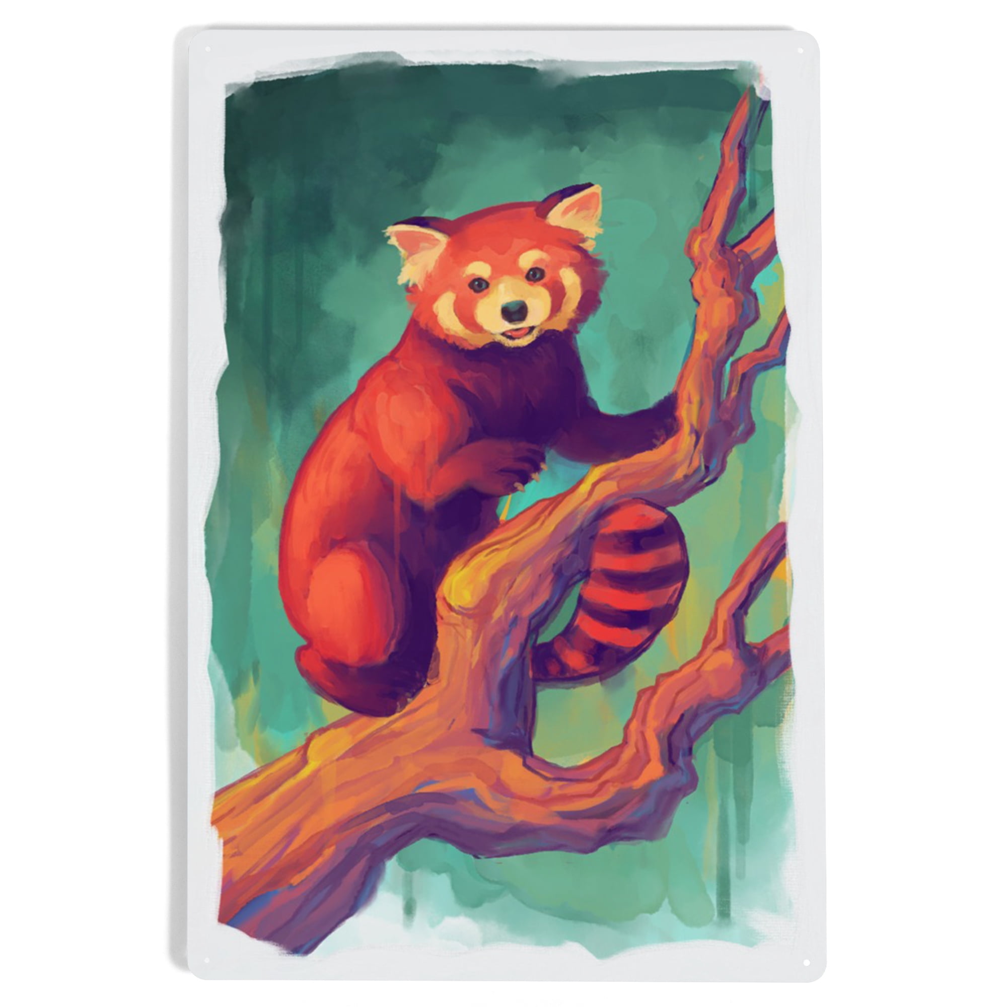 Red Panda Vivid 12x18 Aluminum Art Indoor Outdoor Metal Sign Decor