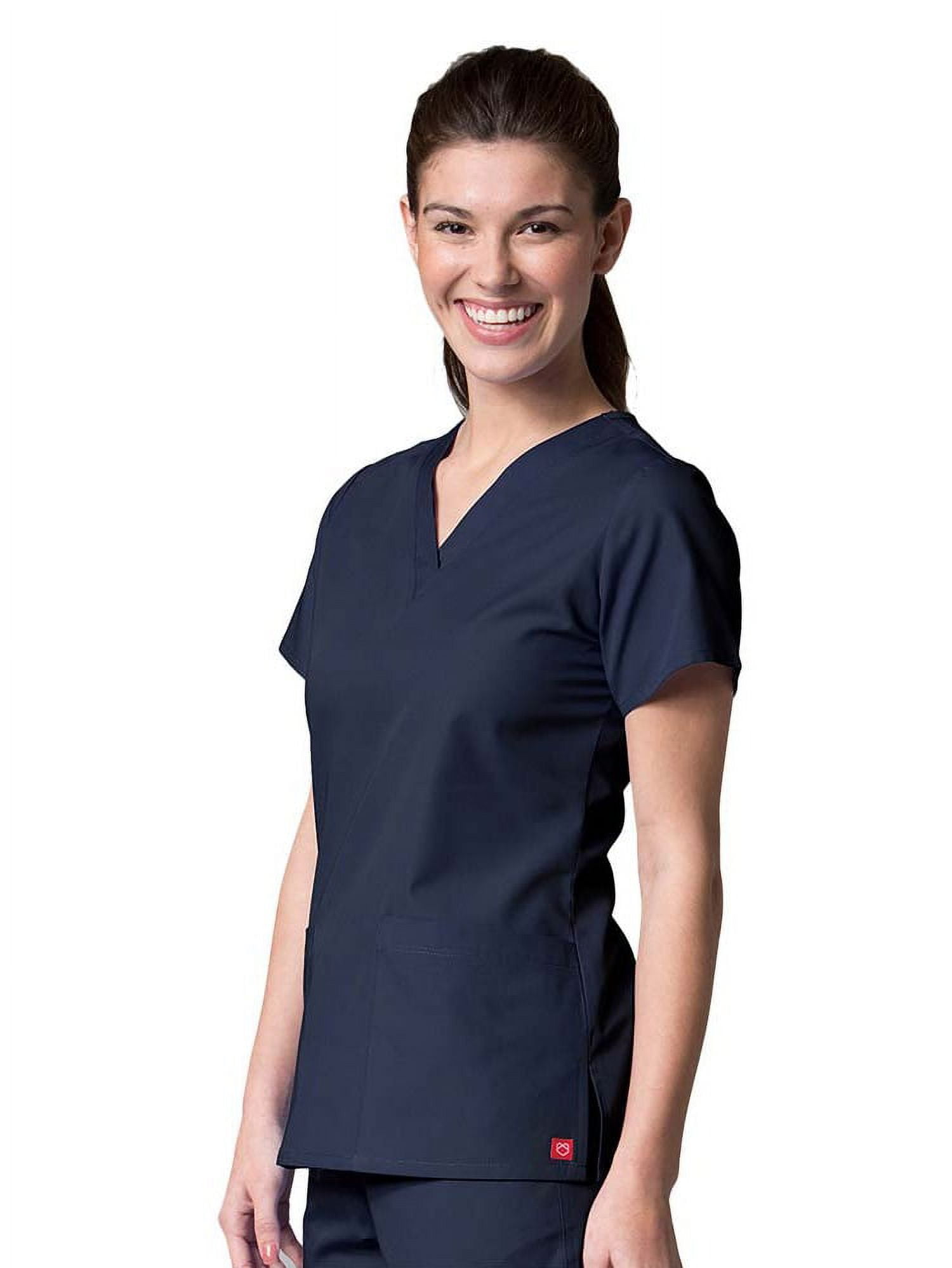 Red Panda Women's V-Neck Two Pocket Solid Scrub Top - Walmart.com