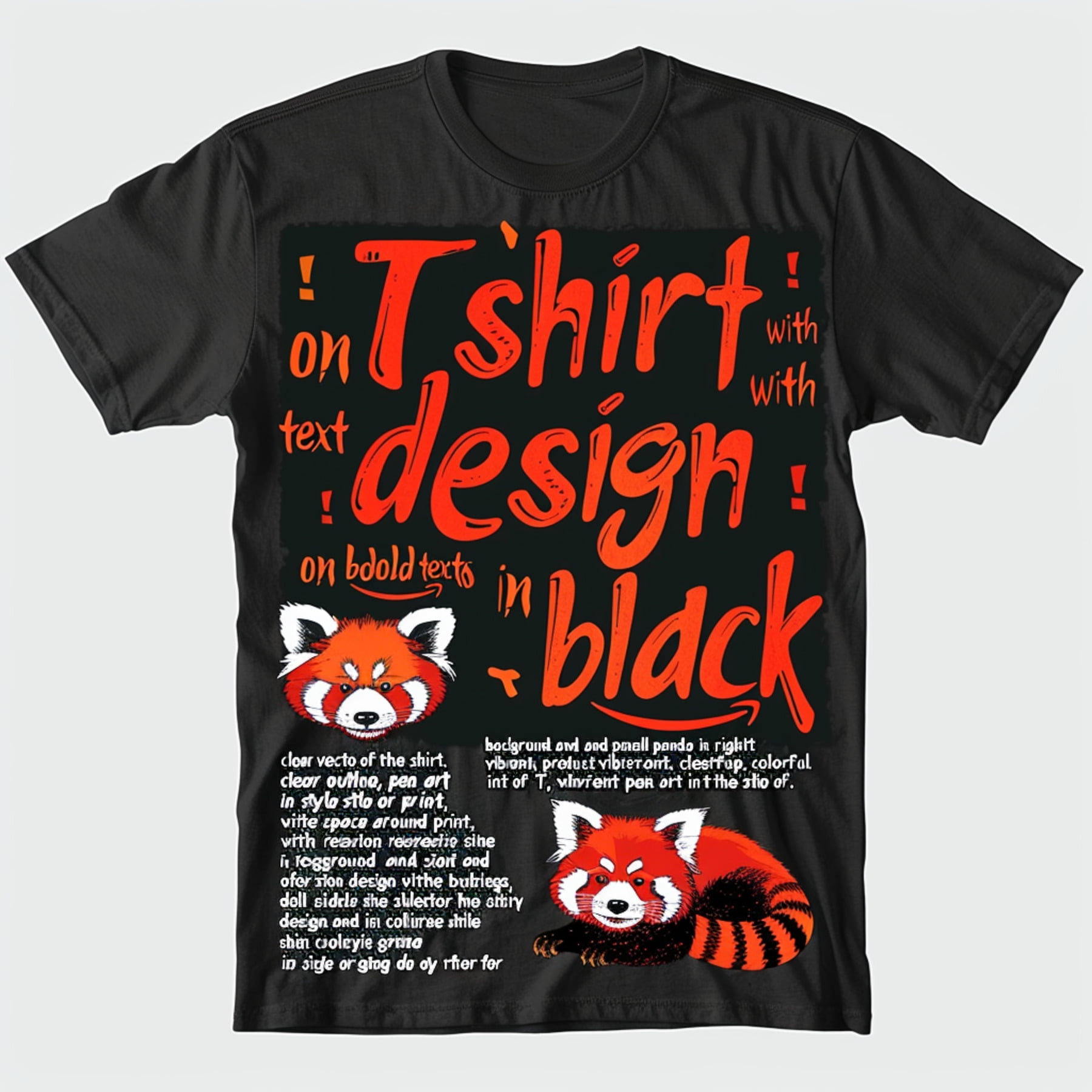 Red Pandas Are Awesome Black TShirt Cute Sleeping Red Panda Design ...