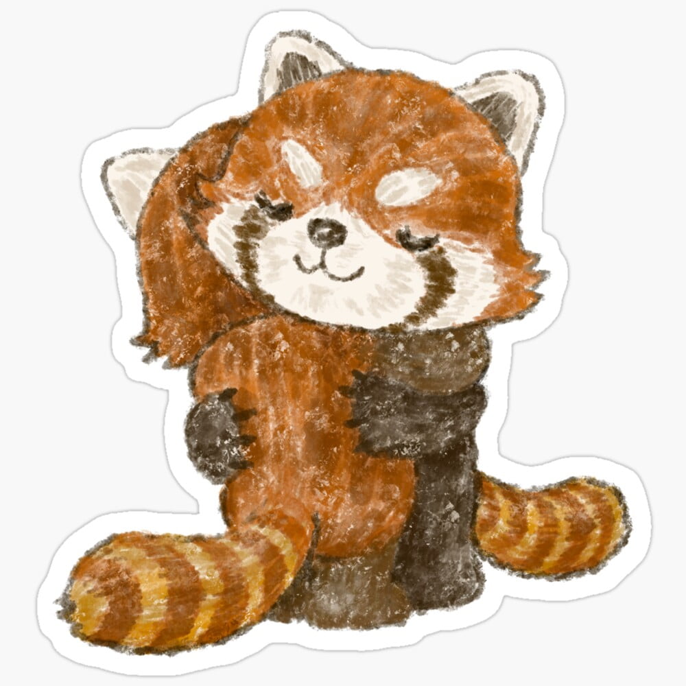 Red Pandas Giving A Hug Sticker Phone Decal Water Bottle Stickers Car ...