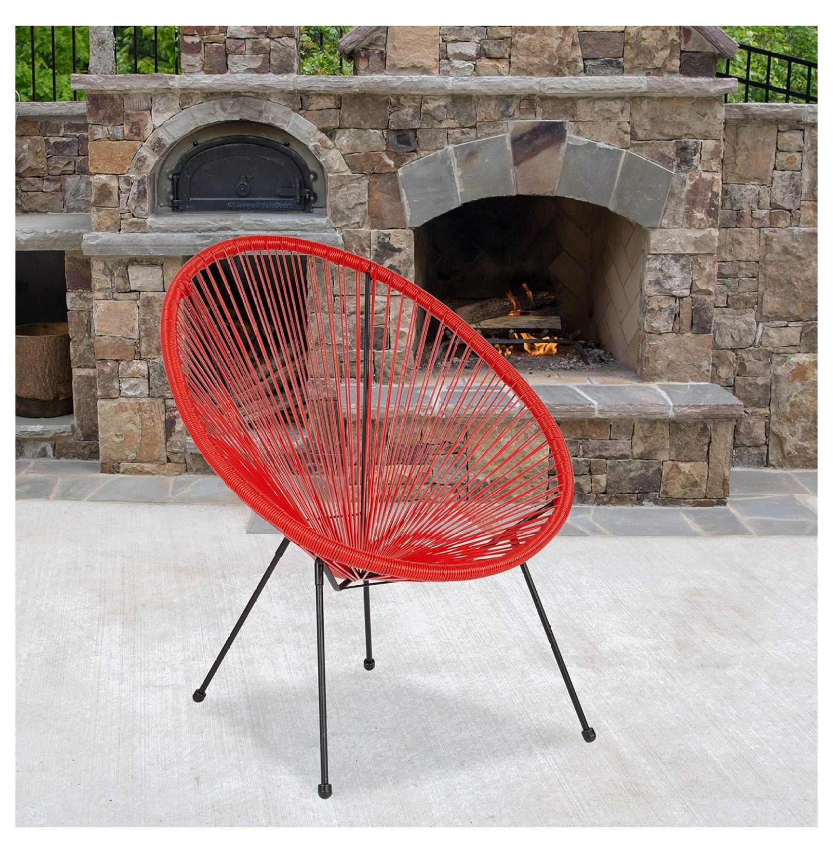 Red Papasan Bungee Lounge Chair - Walmart.com