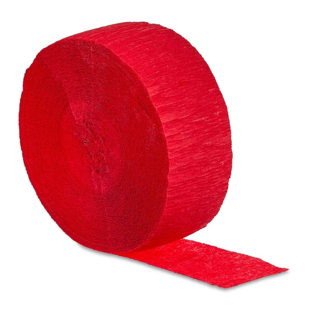 Red Paper Party Streamer, 1.75" x 150', by Way To Celebrate - Walmart ...