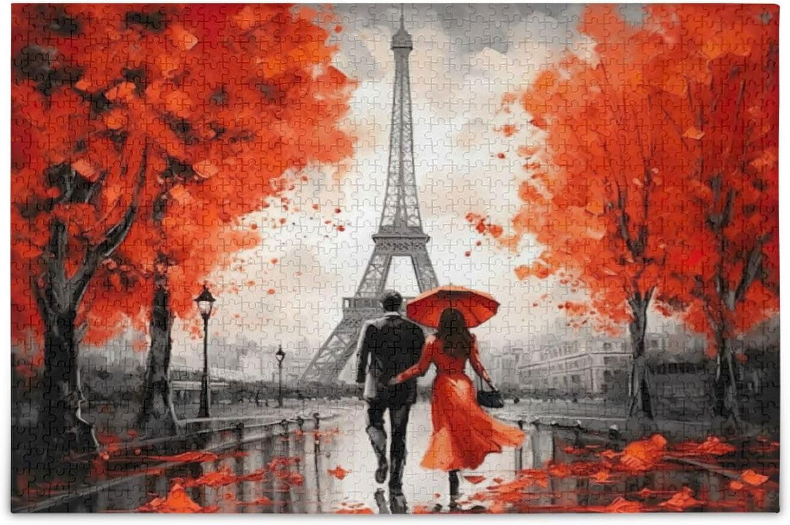 Red Paris Street Wooden Jigsaw Puzzles, Intellectual Entertainment ...