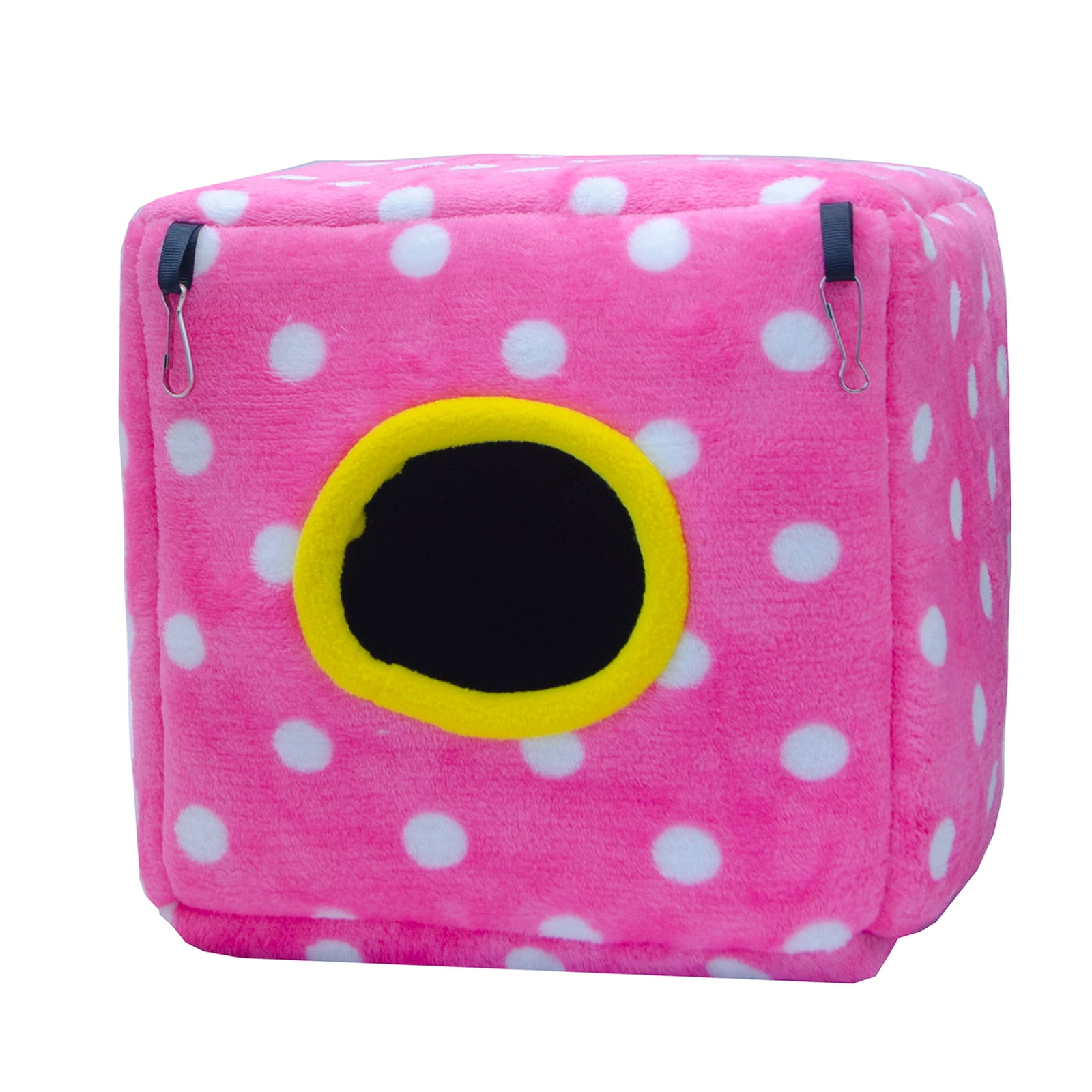 Red Parrot Nest Plush Snuggle Warm Hammock Tent Small Pet Winter Bed ...