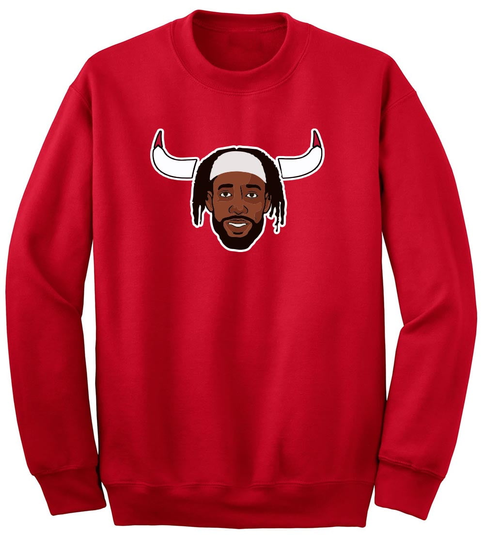 Red Patrick Beverly Bulls Logo Crew Neck Sweatshirt - Walmart.com