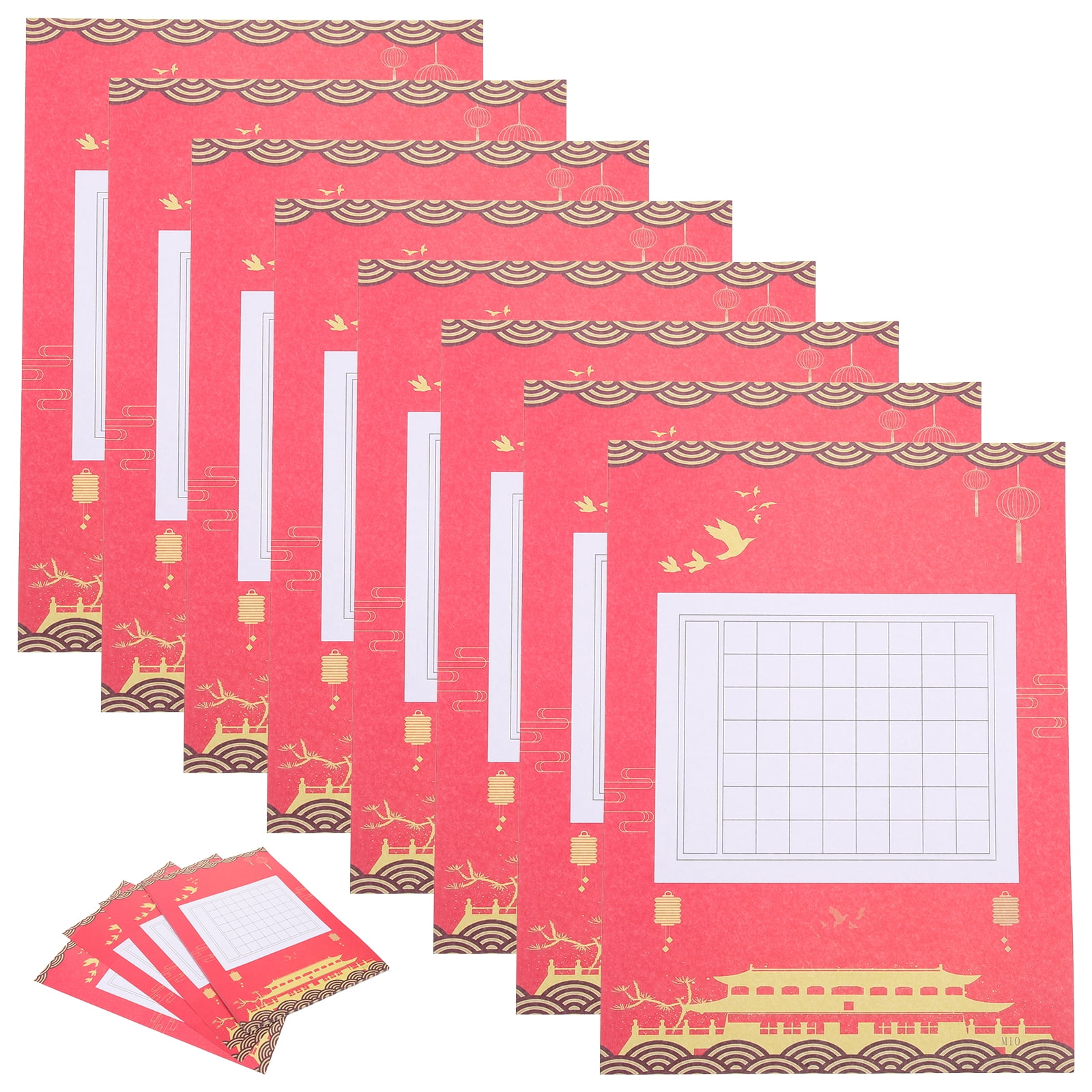 Red Patriotic Calligraphy Exercise Book Notebooks Rice Paper ...