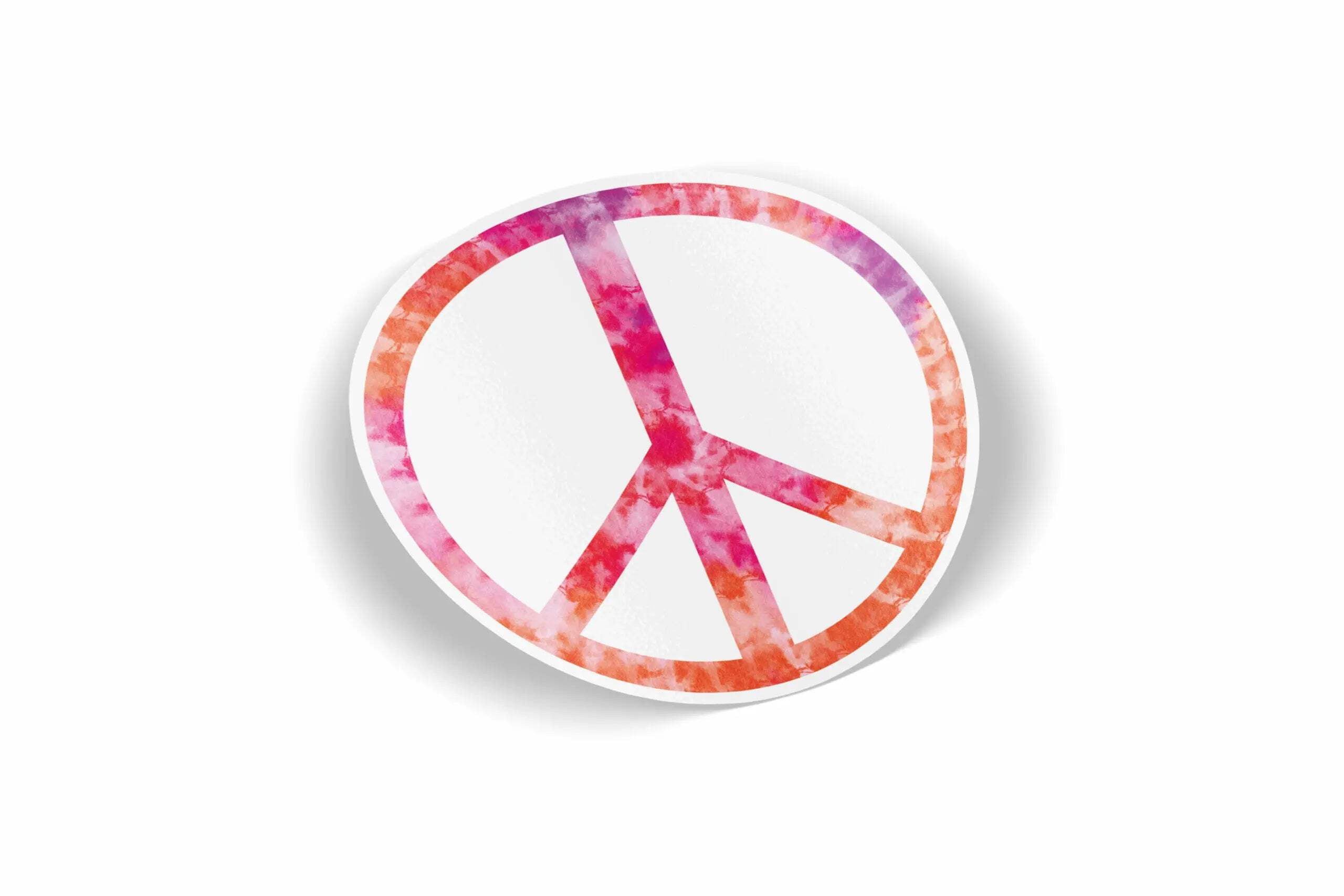 Red Peace Sign Waterproof Sticker - Walmart.com