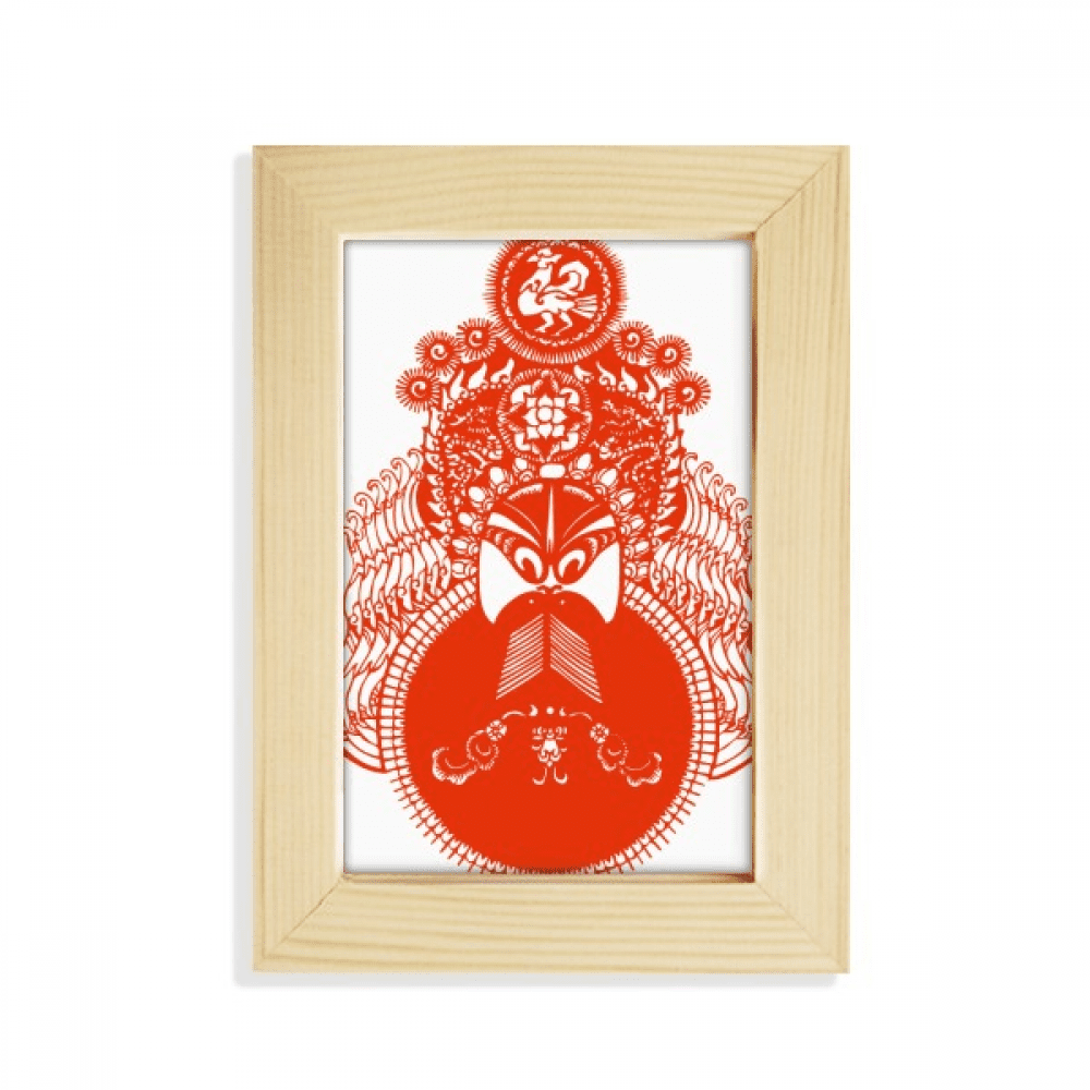 Red Peking Opera Head Moon Paper-cut Desktop Display Photo Frame ...