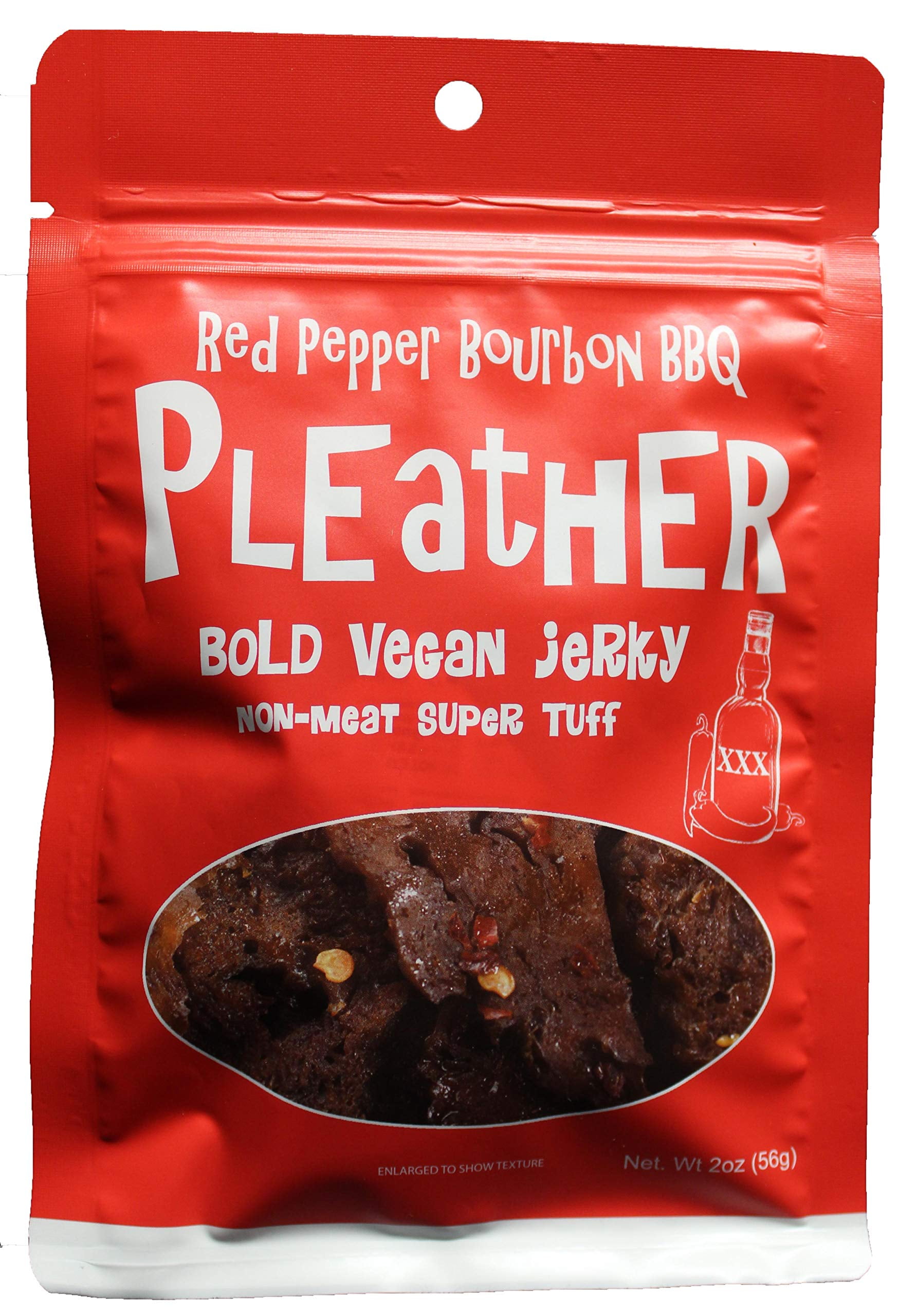 Red Pepper Bourbon BBQ DMF15 Vegan Jerky - Bold BBQ Flavor - Made with ...