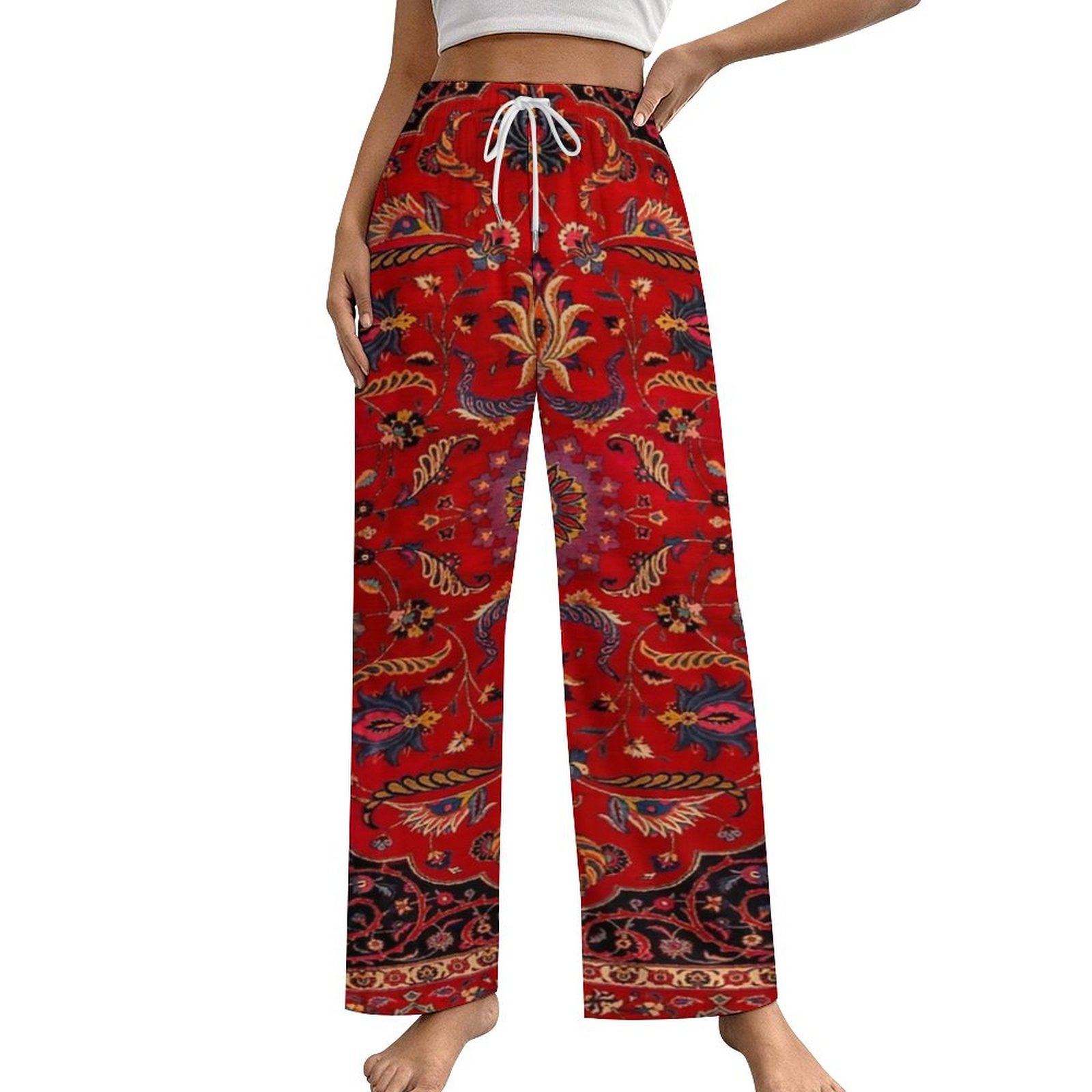 Red Persian Women's Pajamas Pajama Pants Women's Sleepwear Lounge Sleep ...