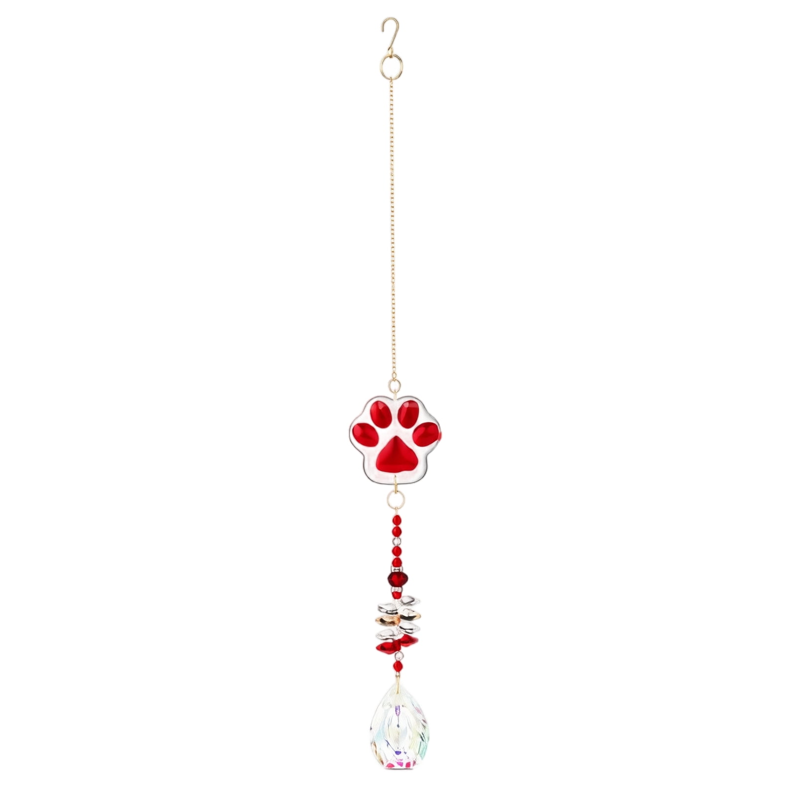 Red Pet Claw Sun Catcher Wind Chime – Prismatic Rainbow-Casting Window ...