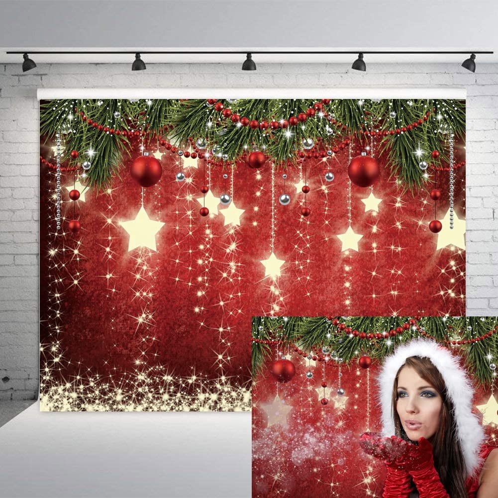Red Photography Backdrop Glittering Stars Photo Backdrop Children ...